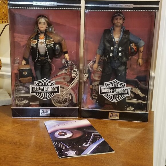 Barbie | Other | 999 Harley Davidson Barbie Doll And Ken Doll Bikers ...